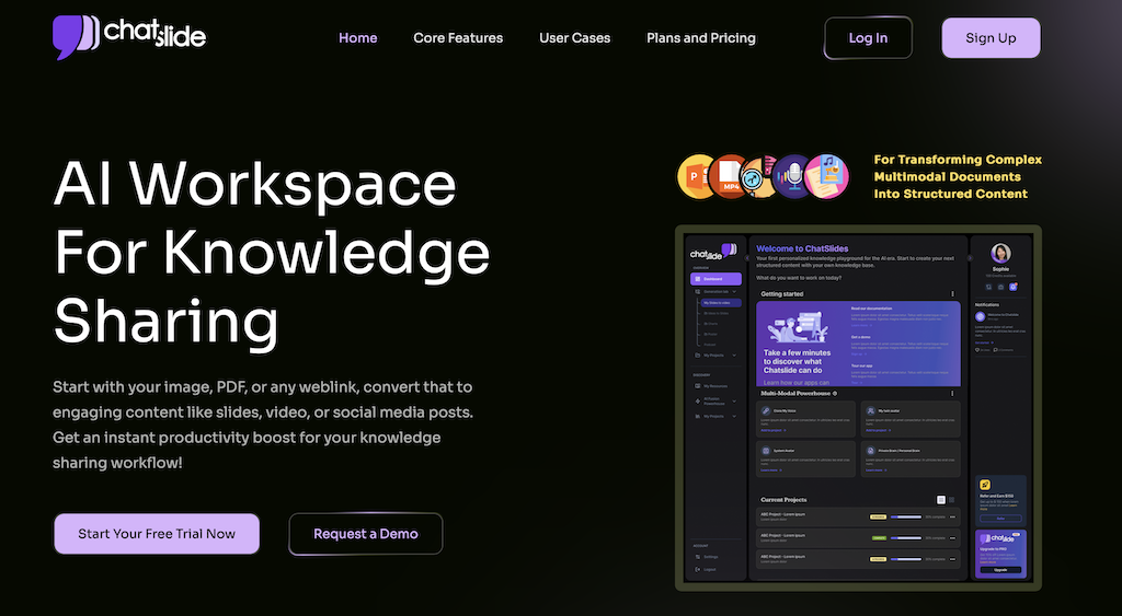 ChatSlide - AI Workspace For Knowledge Sharing